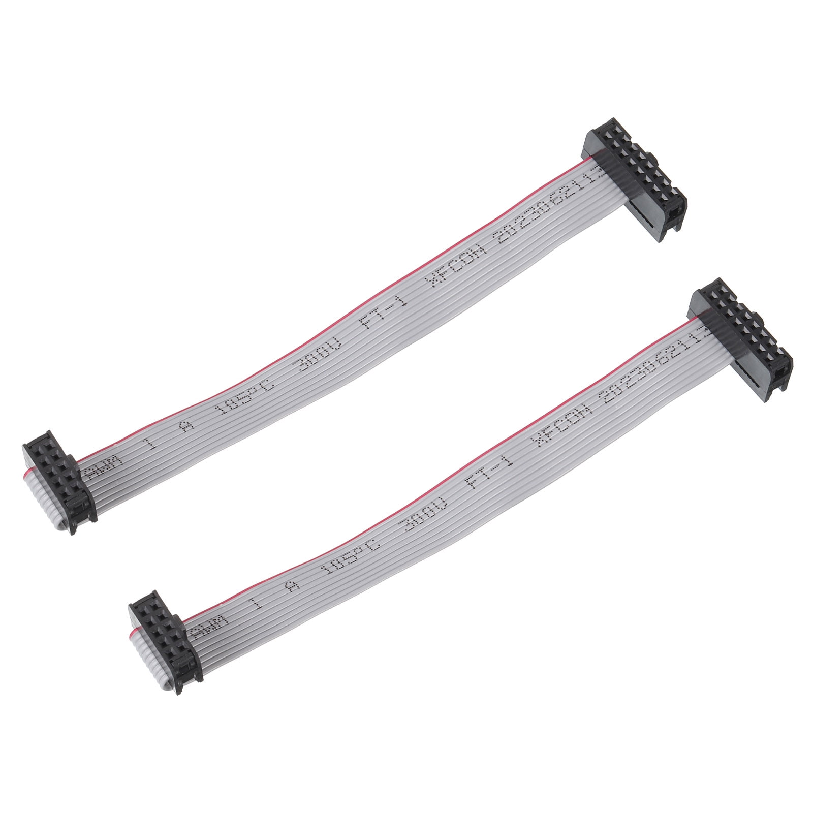Uxcell 2.54mm Pitch IDC 10 to 16 Pins Dual Female Connector Motherboard Flat Ribbon Cable 15cm 6 ...