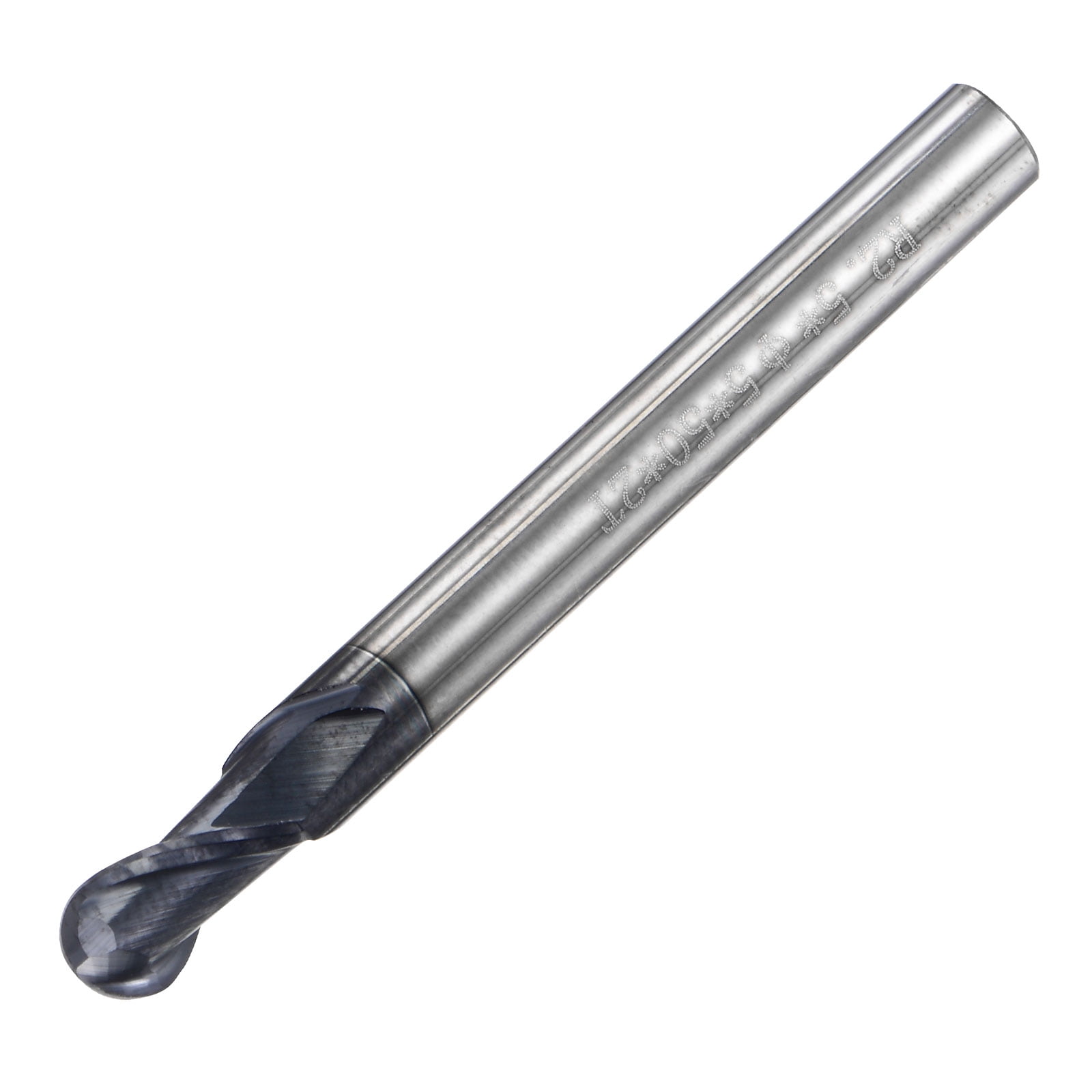 Uxcell 2.5mm Radius 5mm Shank 50mm Length HRC45 Carbide AlTiSin Coated ...