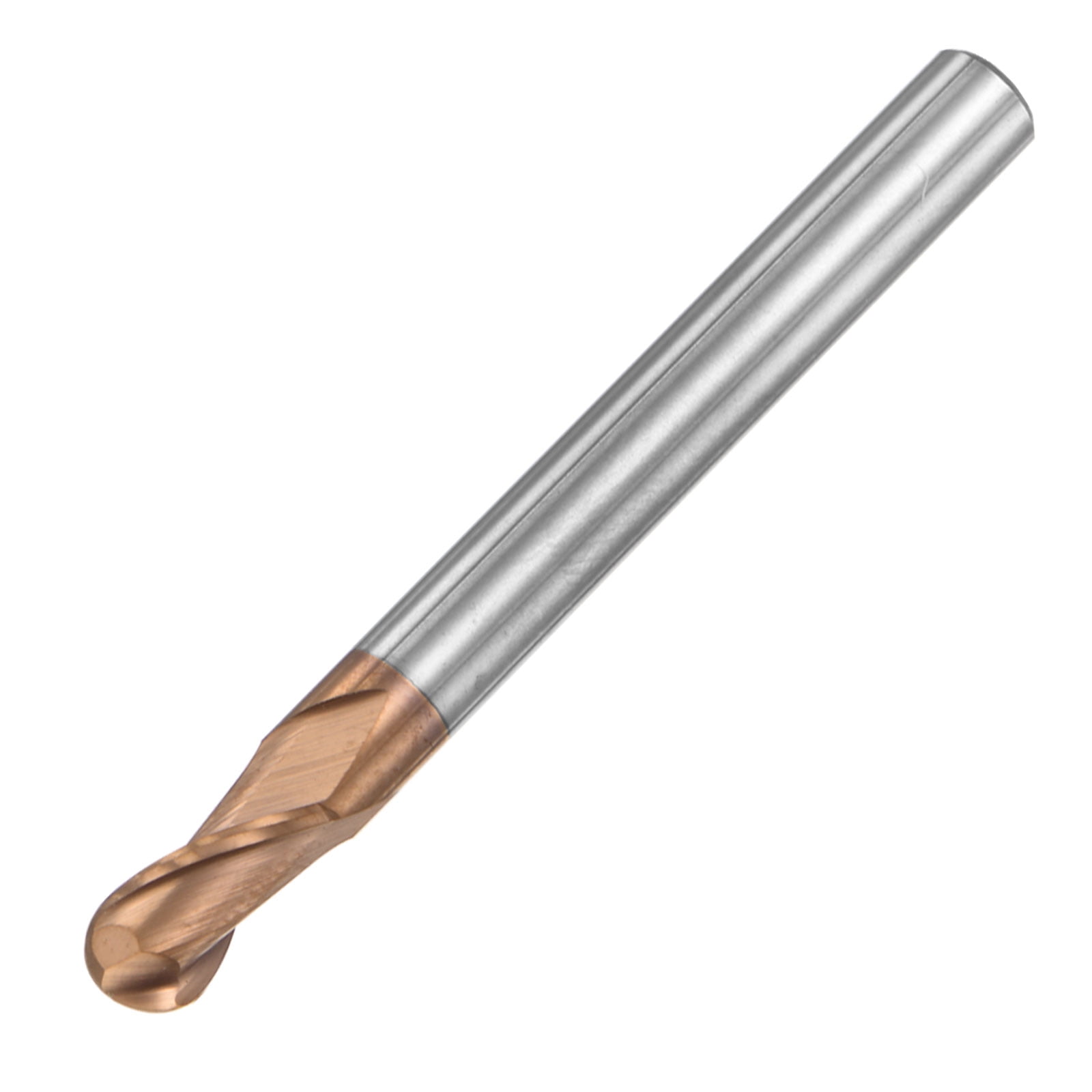 Uxcell 2.5mm Radius 5mm Shank 50mm Length HRC55 Carbide AlTiSin Coated ...