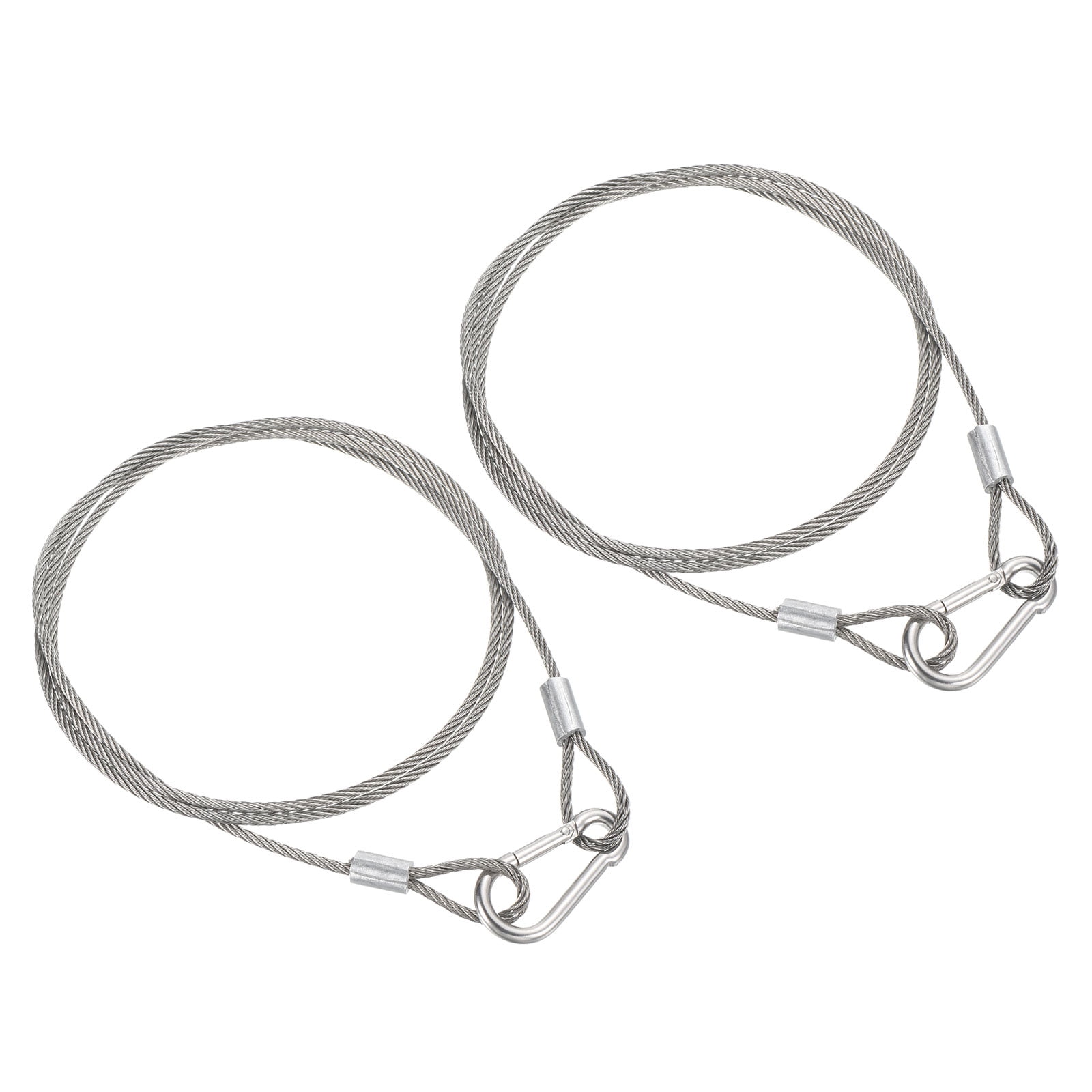 Uxcell 2.5mm x 1m/3.3ft Security Cable Steel Luggage Lock Wire Rope ...