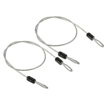 Uxcell 0.1'' x 8.2ft Security Steel Cable Lock Wire Rope Steel Blue ...