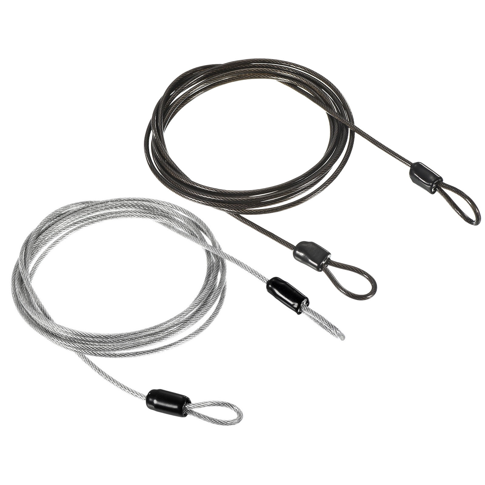 Uxcell 2.5mmx2m/6.56ft Coated Security Steel Cable Luggage Lock Wire ...