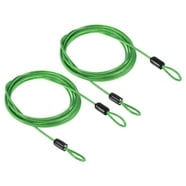 Unique Bargains Coated Security Steel Cable Lock Wire Rope Double Loop ...