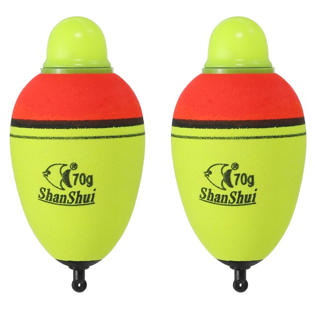 Uxcell 2.5oz Lighted Fishing Slip Bobbers EVA Green Red LED Light Up ...