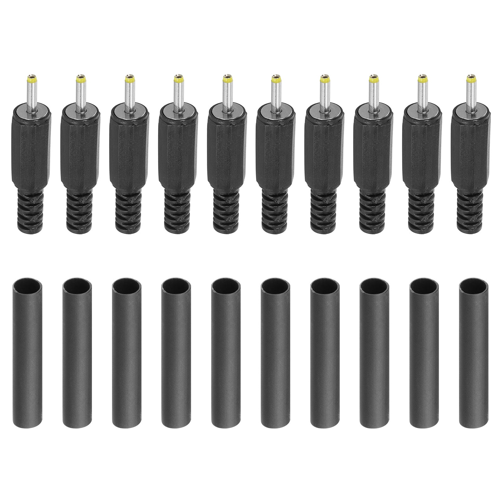 Uxcell 2.5x0.7mm DC Male Plug, 10 Pack DIY DC Barrel Connector with ...