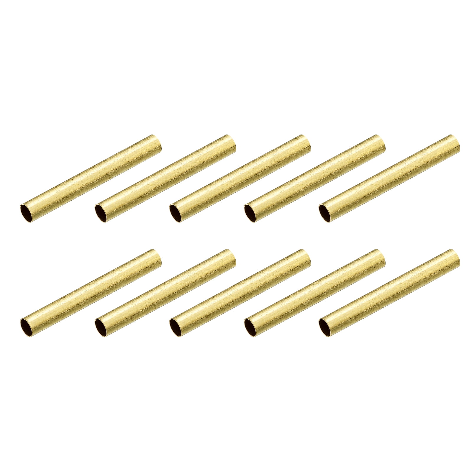 Uxcell 2.5x2.2x20mm Brass Tube Spacer Beads for DIY Crafts, Gold 100 ...