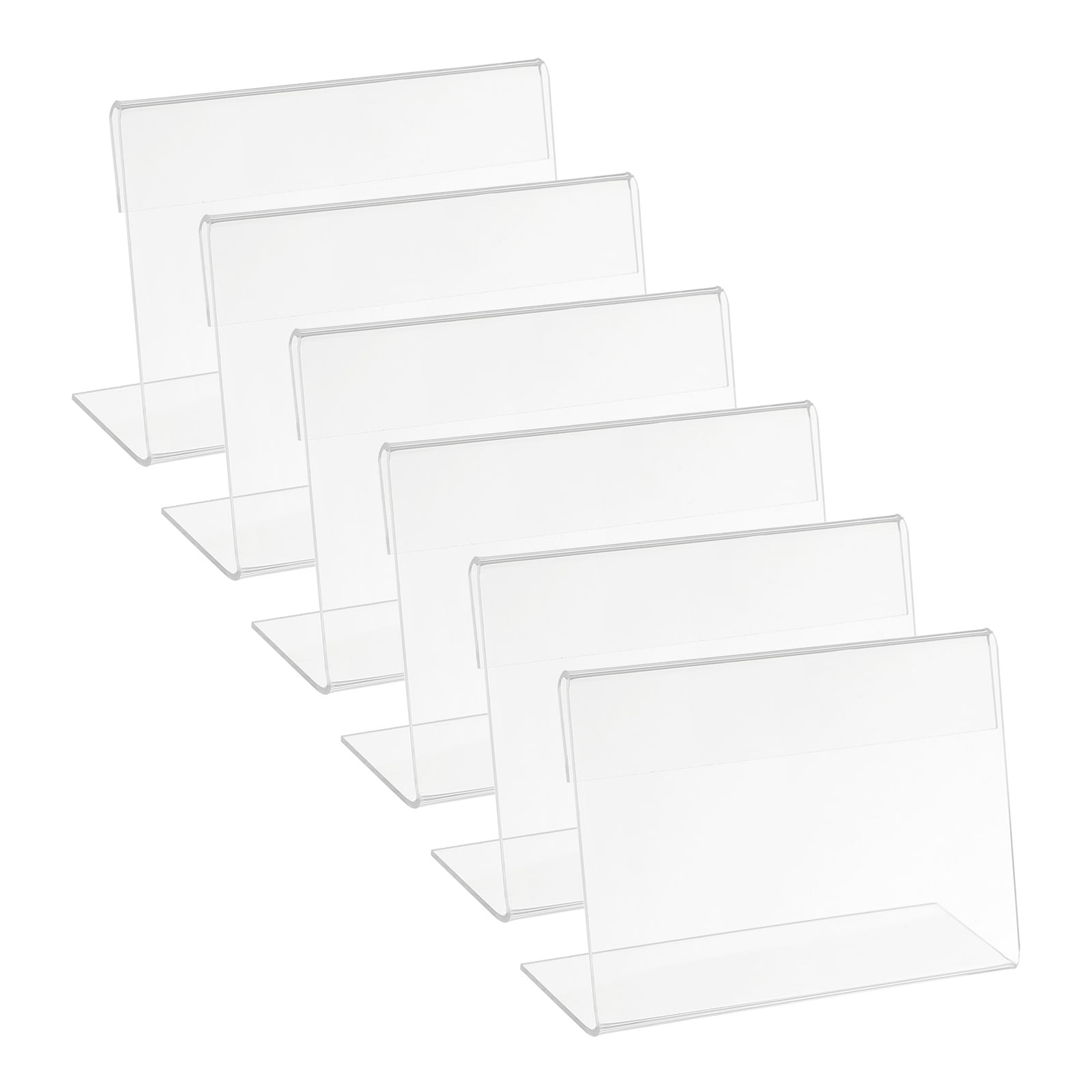 Uxcell 2.5x3.5" Wall Mount Mini Acrylic Sign Holder, Slanted Display ...