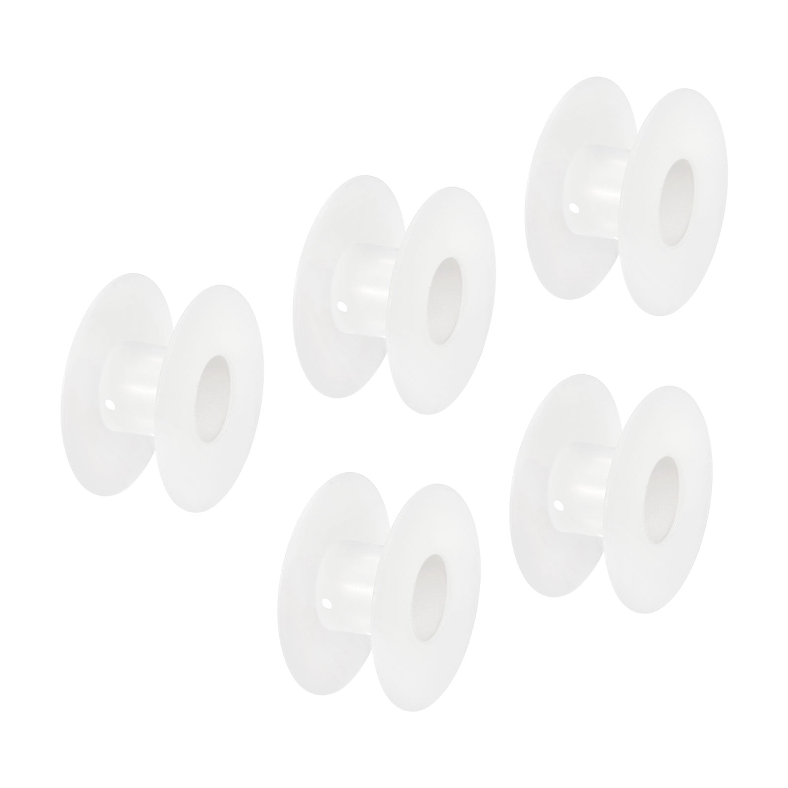 Uxcell 2.7 Inch Plastic Empty Thread Spools Floss Bobbins, White 10 ...