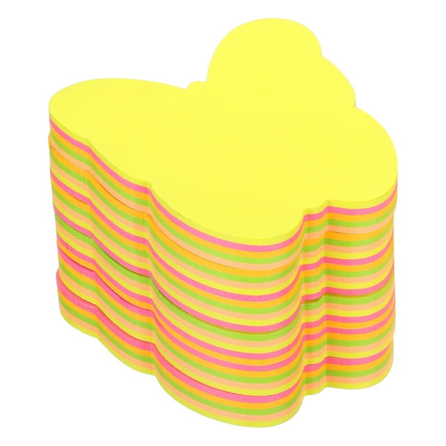 Uxcell 2.7" x 2.7" Butterfly Shape Sticky Notes, Cute Self-Stick Memo ...