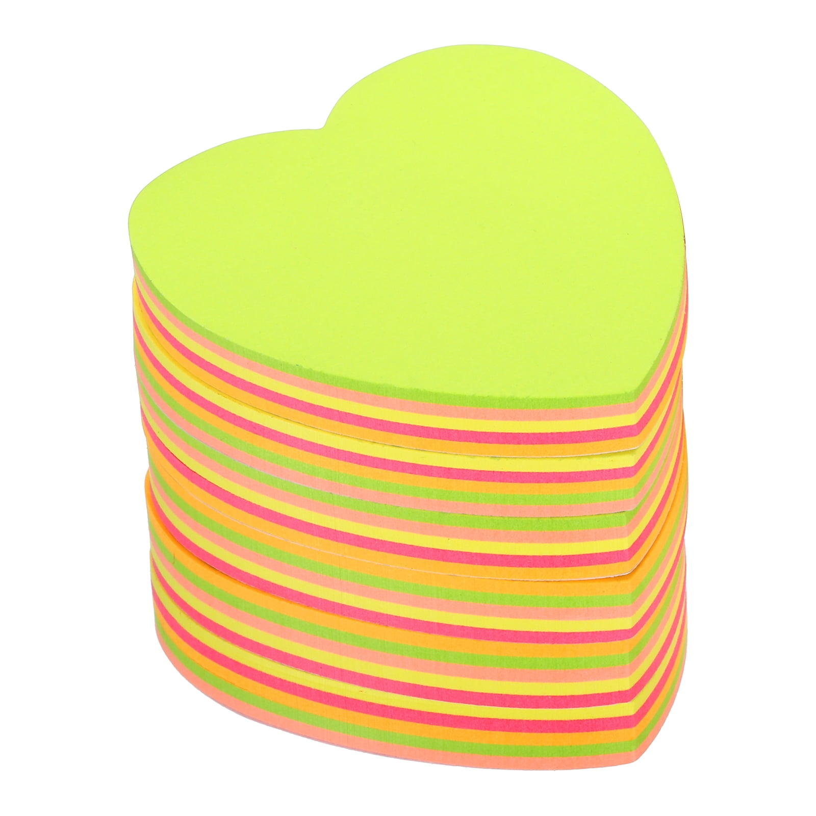 Uxcell 2.7" x 2.7" Heart Shape Sticky Notes, Cute Self-Stick Memo Pads ...