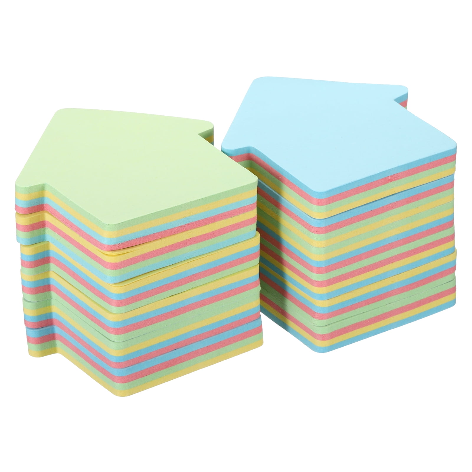 Uxcell 2.7" x 2.7" House Shape Sticky Notes, Cute Self-Stick Memo Pads ...