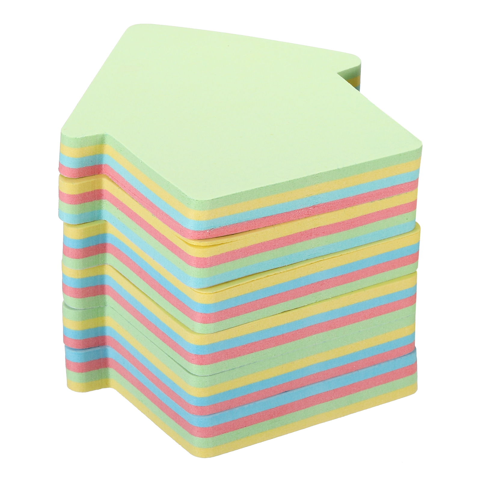 Uxcell 2.7" x 2.7" House Shape Sticky Notes, Cute Self-Stick Memo Pads ...