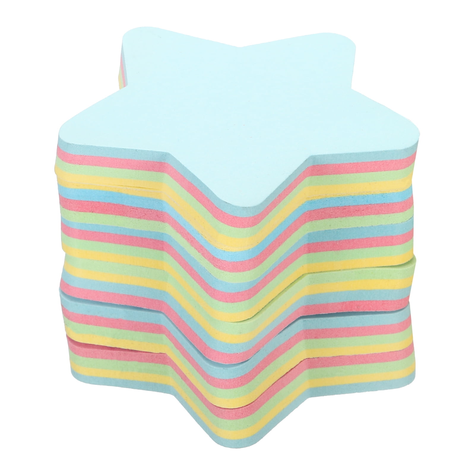 Uxcell 2.76" x 2.76" Star Shape Sticky Paper Notes Cute Memo 4 Colors ...