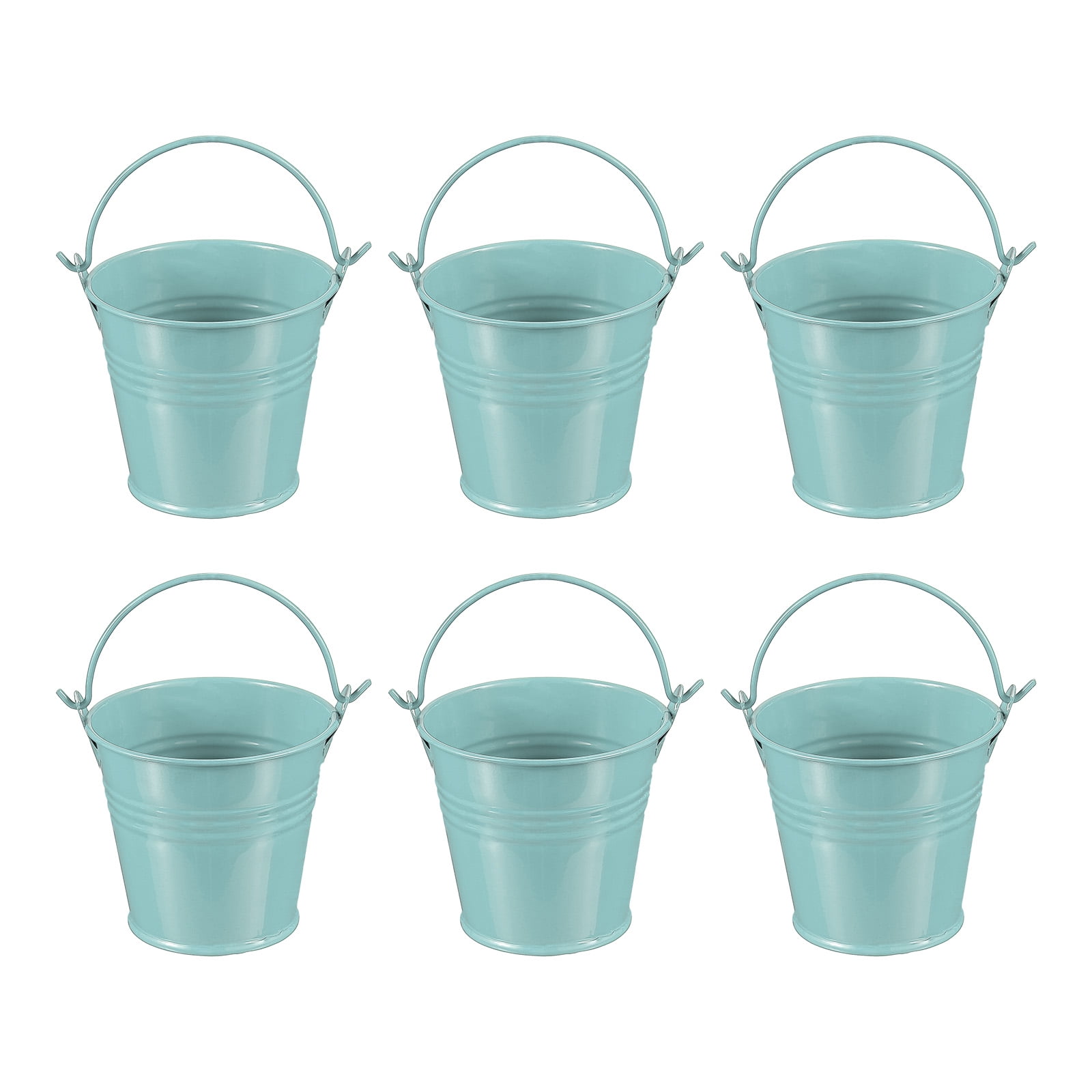 Small Metal Buckets with Handle Mini Galvanized Bucket Colorful Easter ...