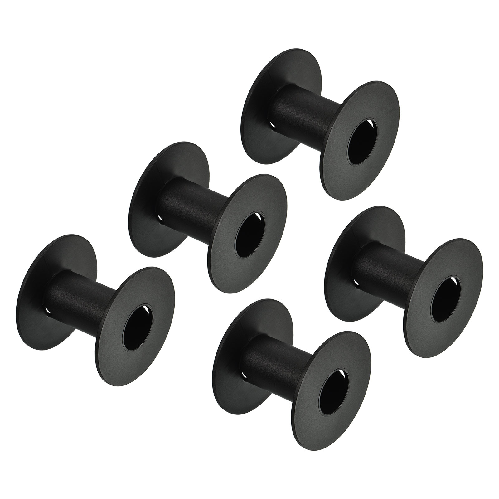 Uxcell 2.8 Inch Plastic Empty Thread Spools Floss Bobbins, Black 20 ...
