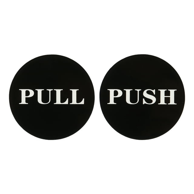 Uxcell 2.8" Push Pull Door Sign, 1 Pairs Acrylic Self-Adhesive Back ...