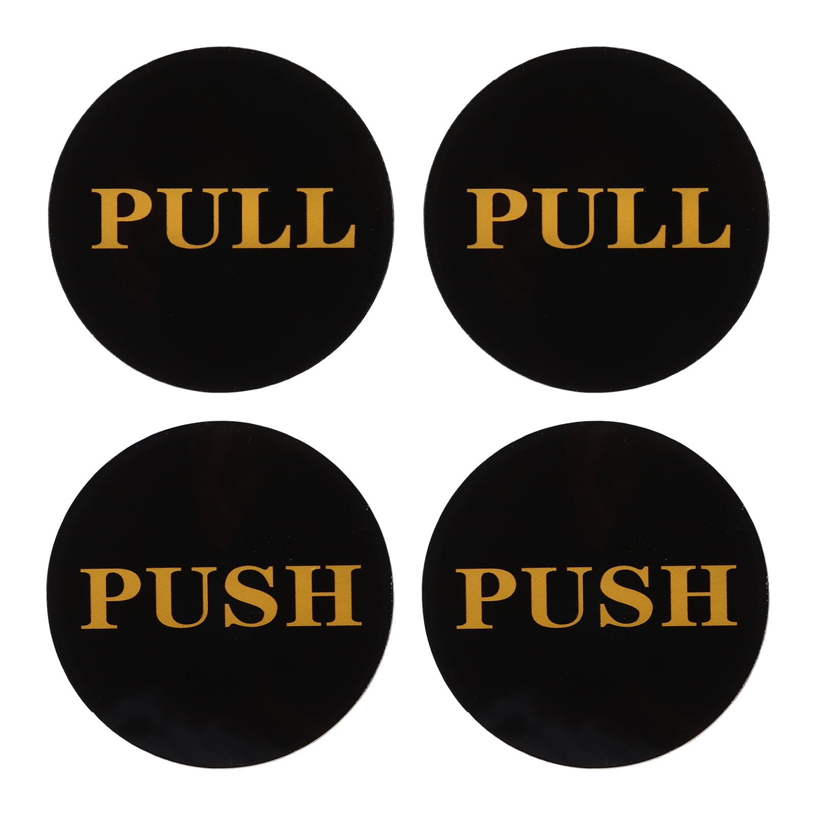 Uxcell 2.8" Push Pull Door Sign, 2 Pairs Acrylic Self-Adhesive Back ...