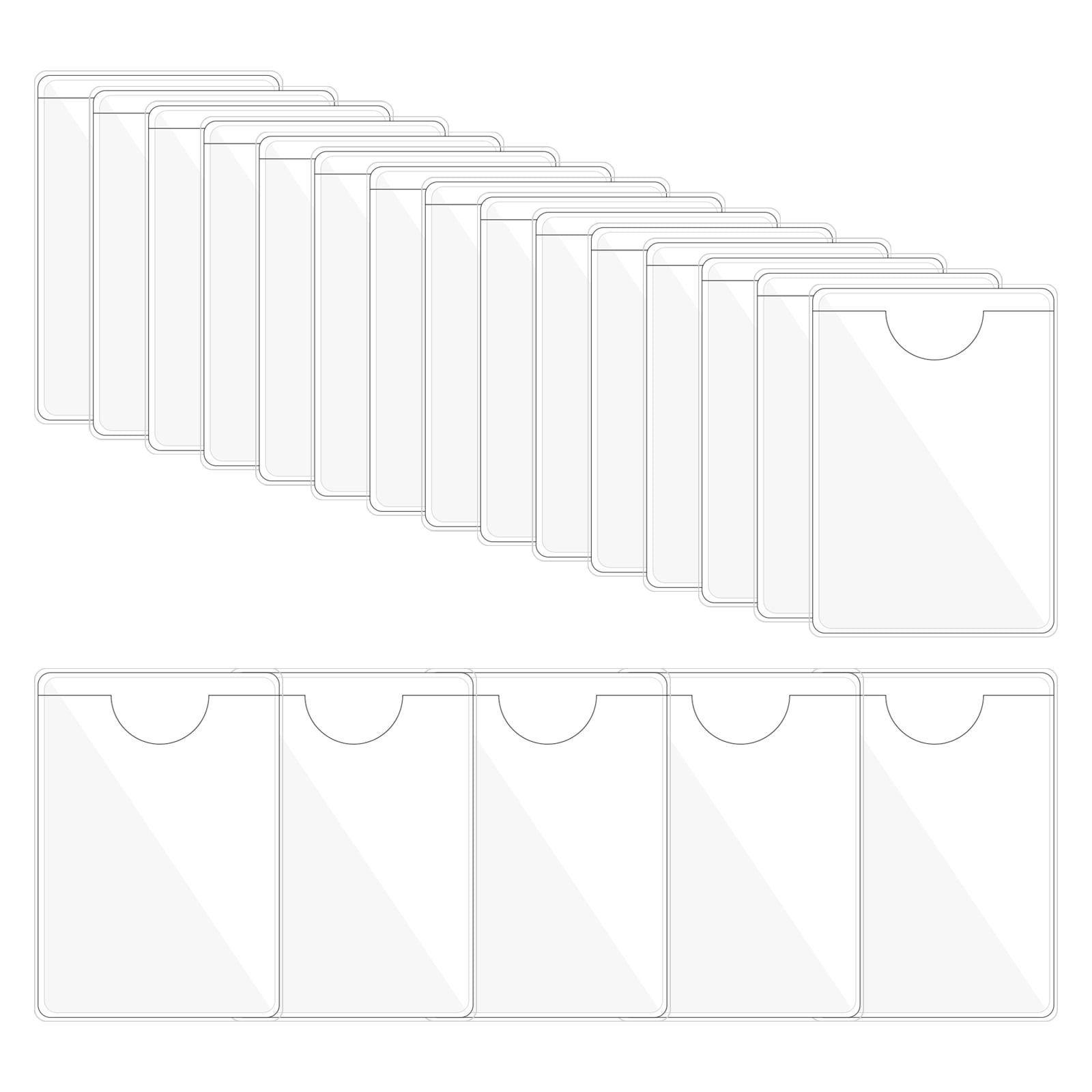 Uxcell 20Pcs Self Adhesive Index Card Pockets Plastic Label Holder ...