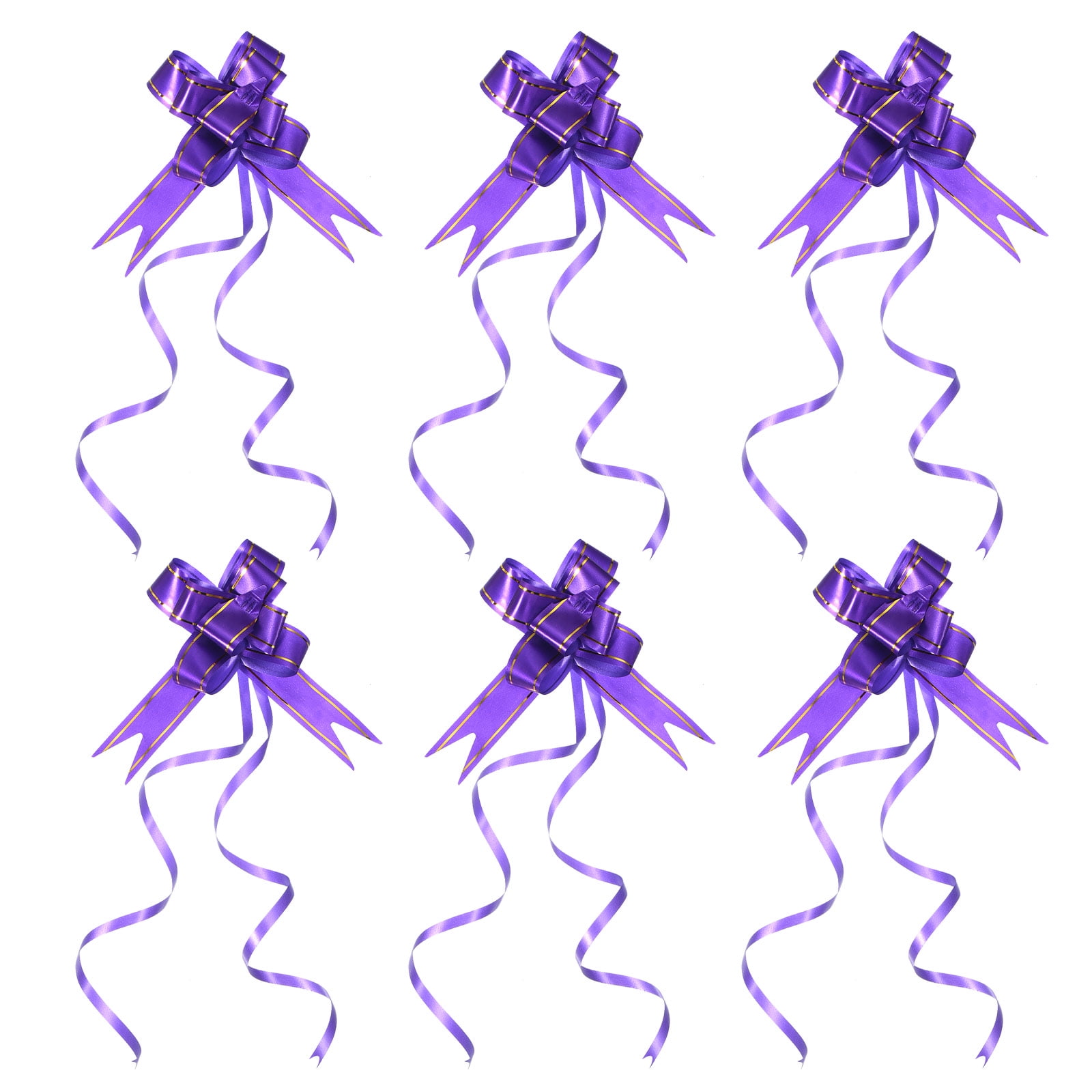 Uxcell 2.8inch Pull Bows Present Wrapping String Bows Ribbon Gold ...