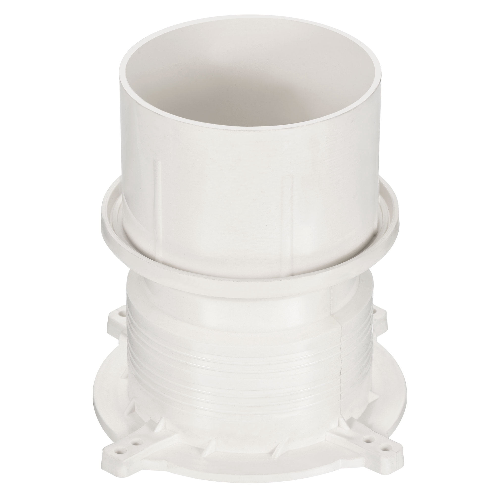 Uxcell 2.95" ID x 4.72" H Duct Connector PVC Flange Straight Pipe ...