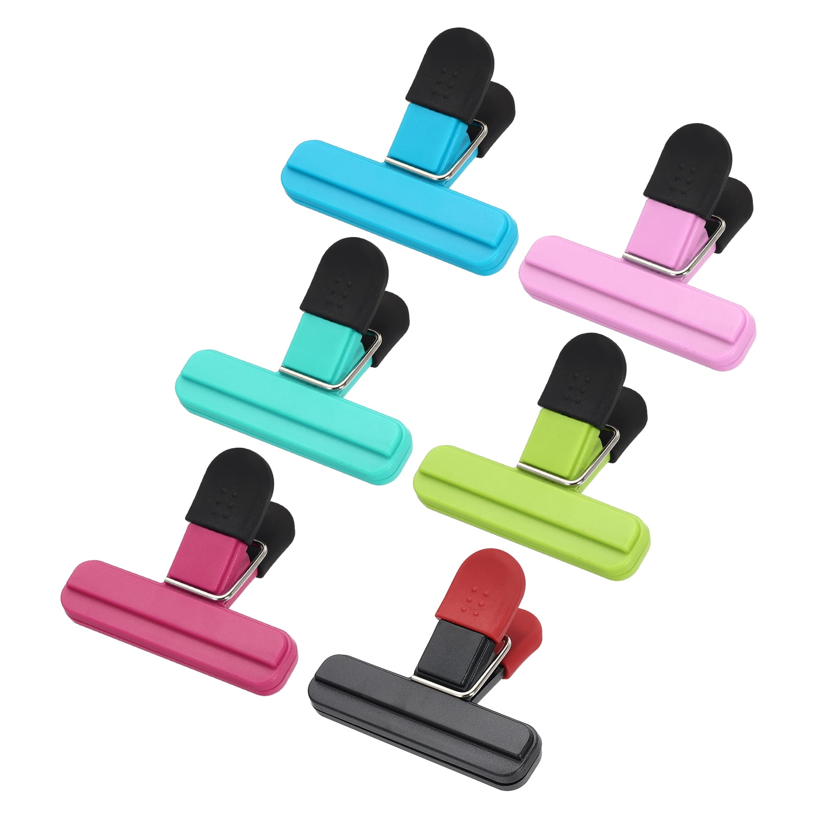 Uxcell 2.95 x 2.56 Inch Chip Clips, 6Pcs Small Plastic Bag Clips ...