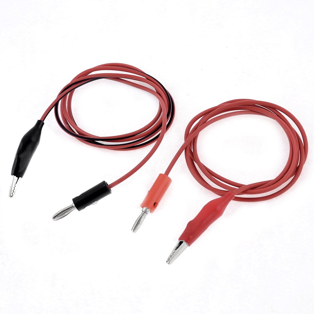 Uxcell 2 Alligator Clip Both End Tester Cable Wires String 0.92 Meter ...