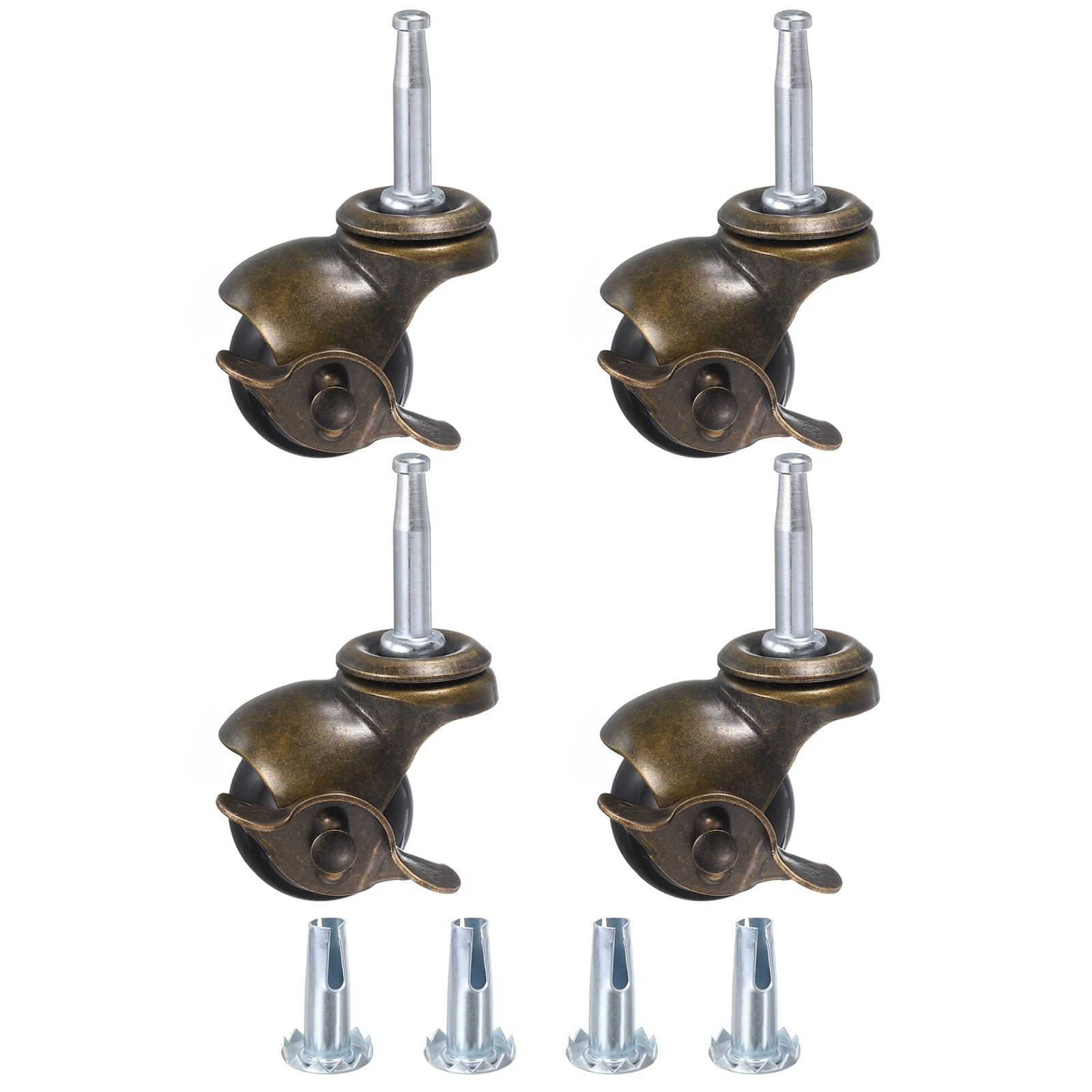 Uxcell 2" Ball Caster Wheels with Brake, 4 Pack Caster with 8x38mm Stem ...