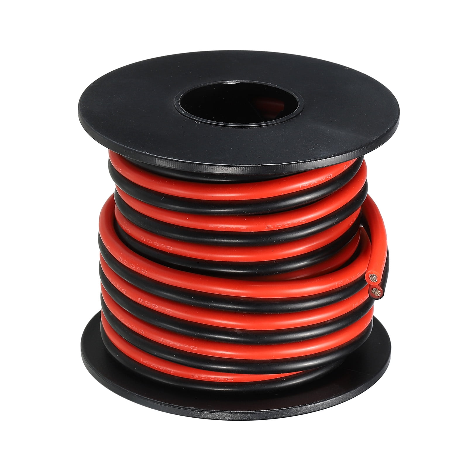 Uxcell 2 Conductor Parallel Silicone Wire 14AWG 14 Gauge Red Black ...