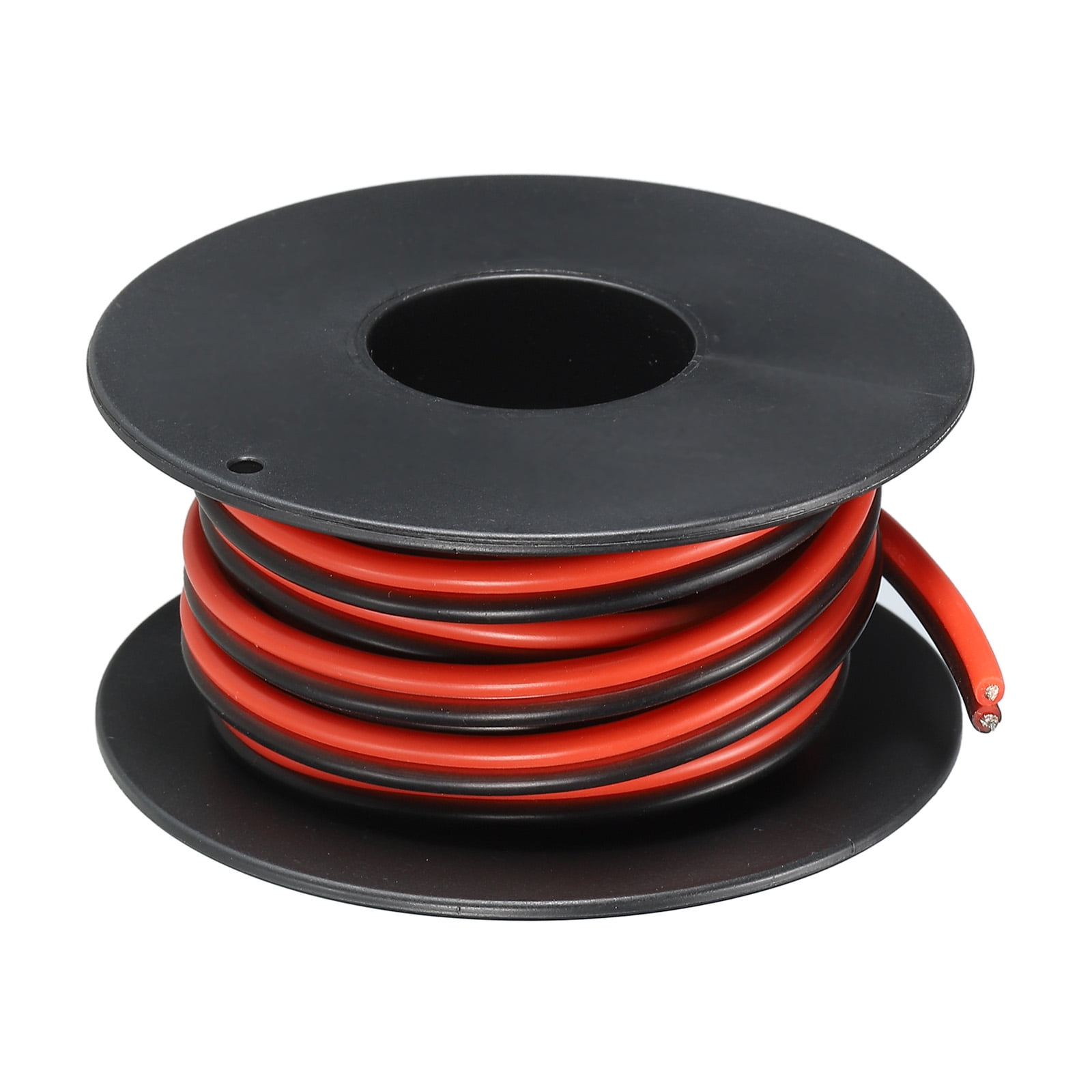 Uxcell 2 Conductor Parallel Silicone Wire 18AWG 18 Gauge Red Black ...