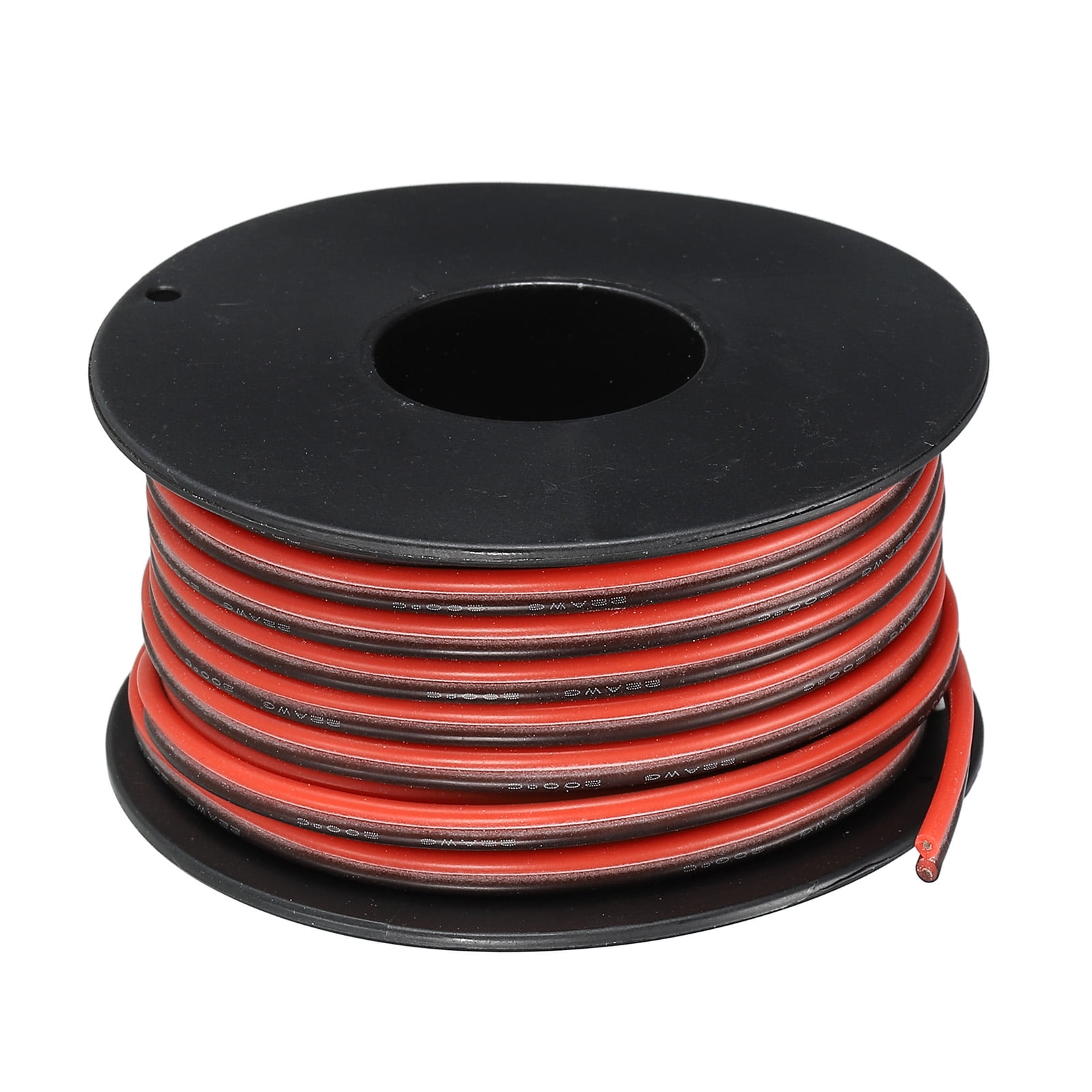 Uxcell 2 Conductor Parallel Silicone Wire 22AWG 22 Gauge Red Black ...