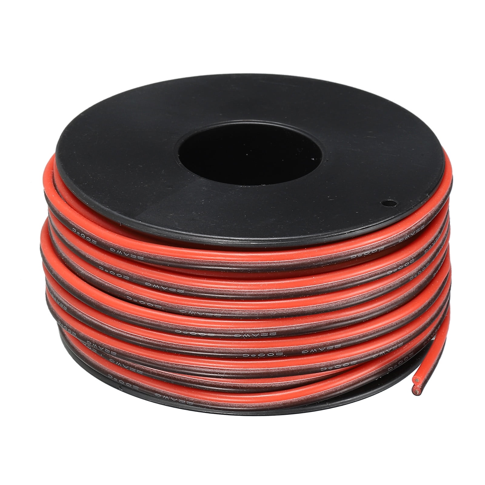 Uxcell 2 Conductor Parallel Silicone Wire 22AWG 22 Gauge Red Black ...