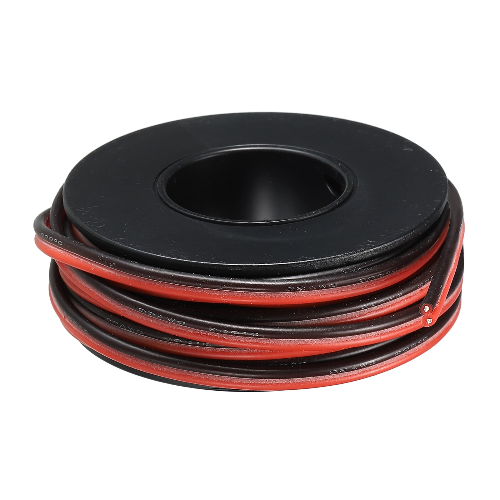 Uxcell 2 Conductor Parallel Silicone Wire 22AWG 22 Gauge Red Black ...