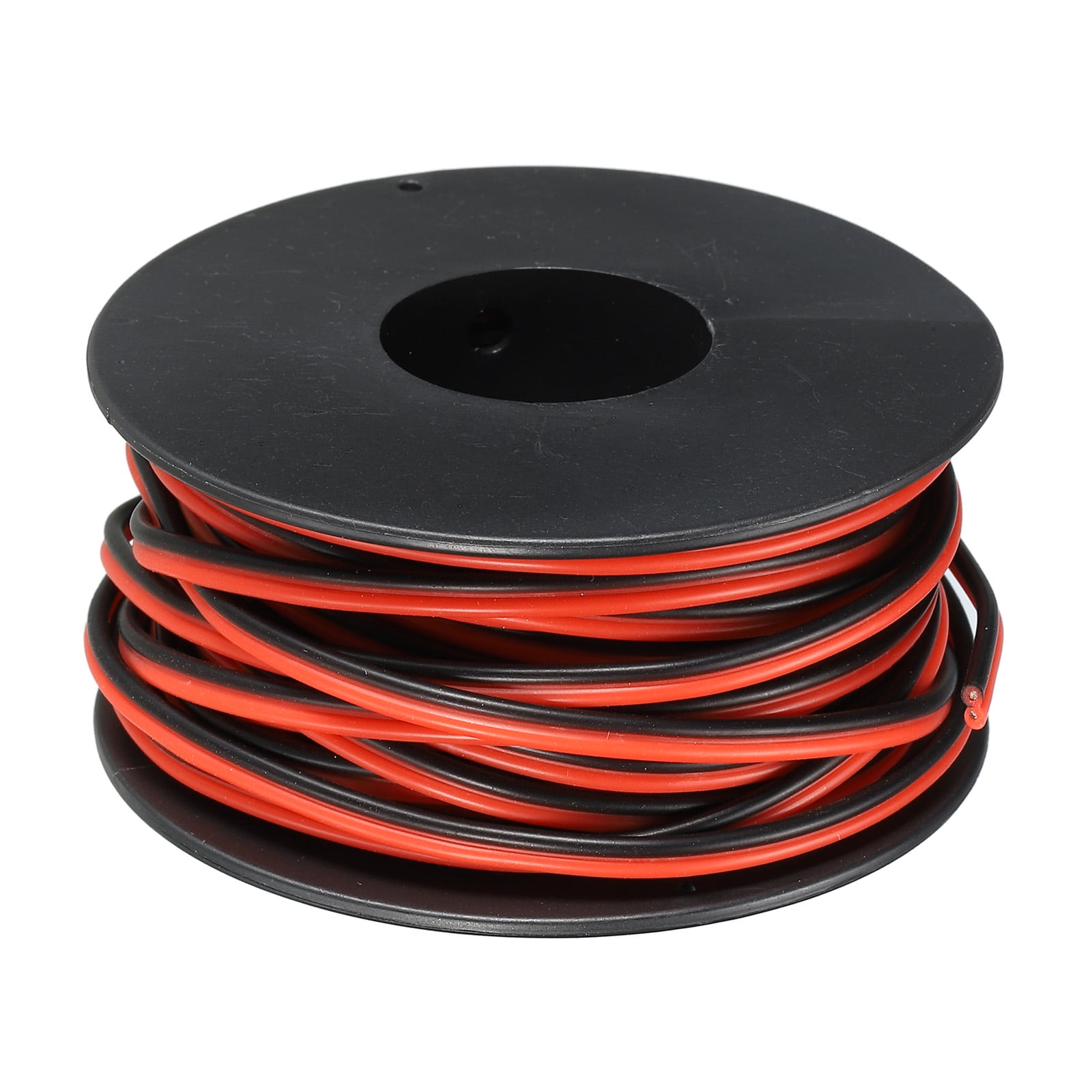 Uxcell 2 Conductor Parallel Silicone Wire 24AWG 24 Gauge Red Black Electrical Wire Tinned Copper ...