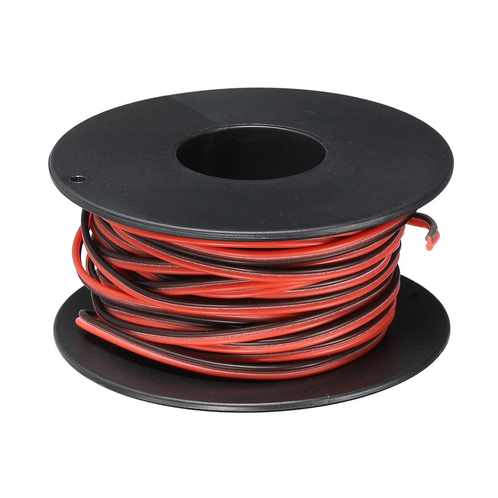 Uxcell 2 Conductor Parallel Silicone Wire 28AWG 28 Gauge Red Black ...