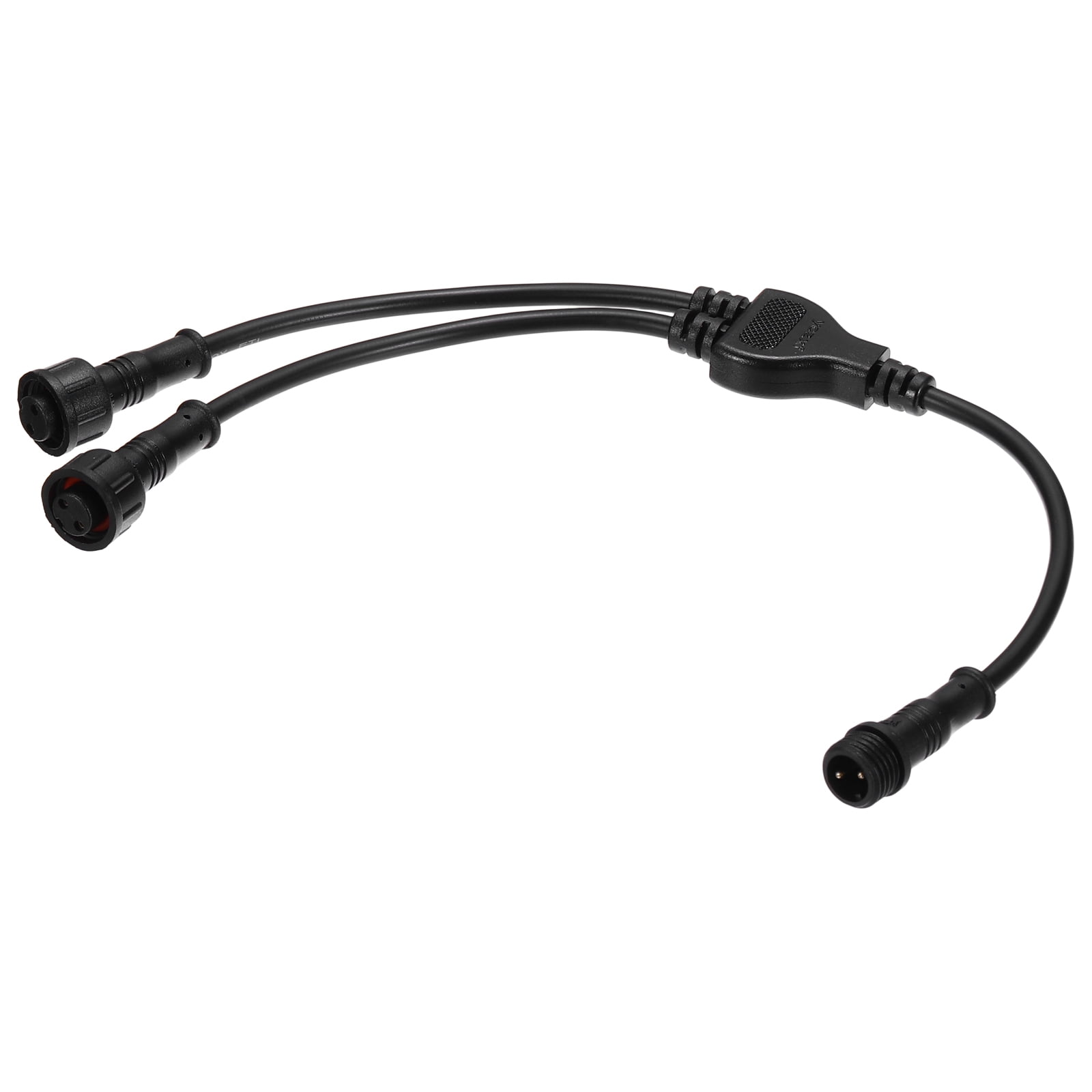 Uxcell 2-Core 2 Pin Y Splitter Connector 30cm 22AWG IP65 Y Shape 1 Male ...