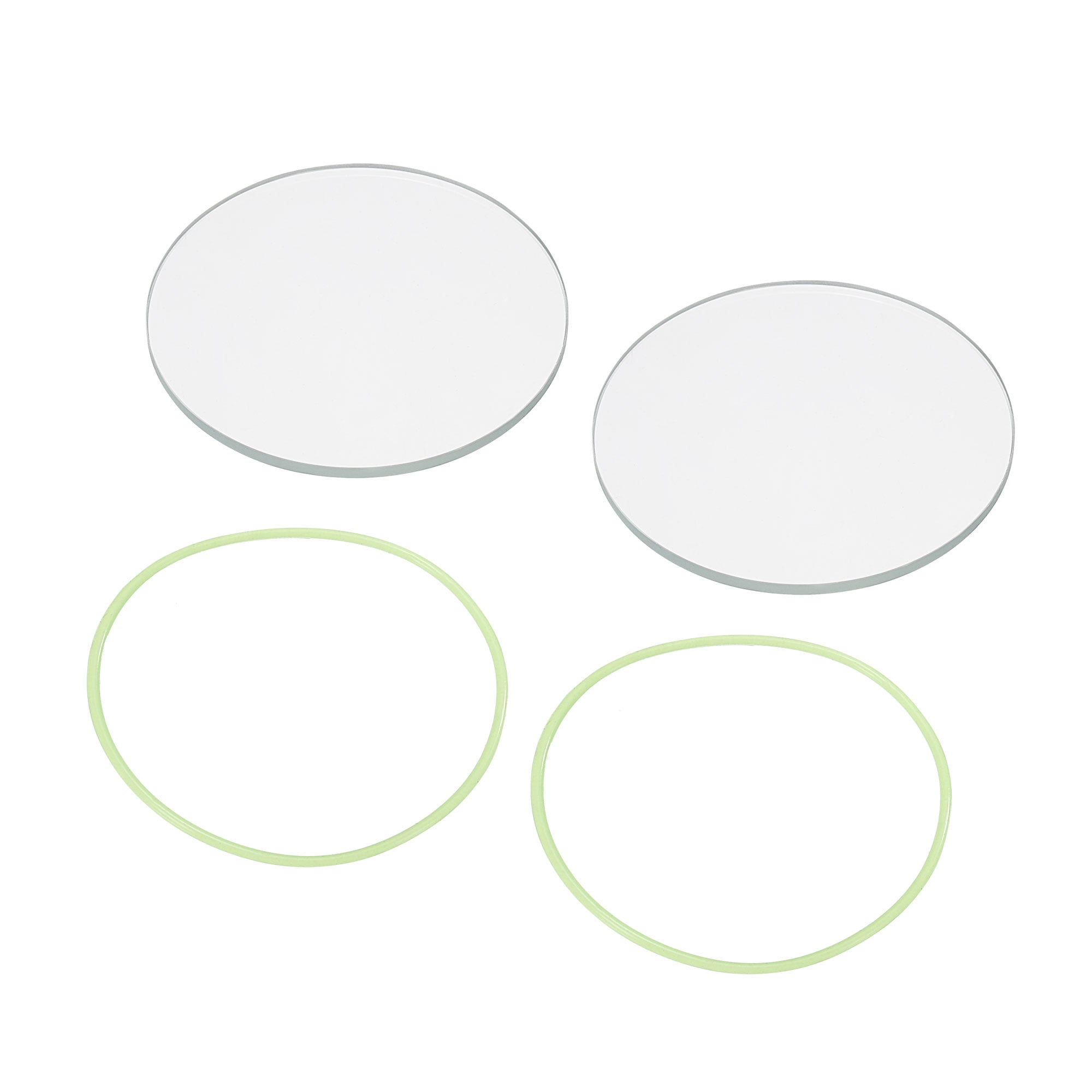 Uxcell 2" Dia Polished Edge Round LED Lens Flashlight Glass Lens with ...