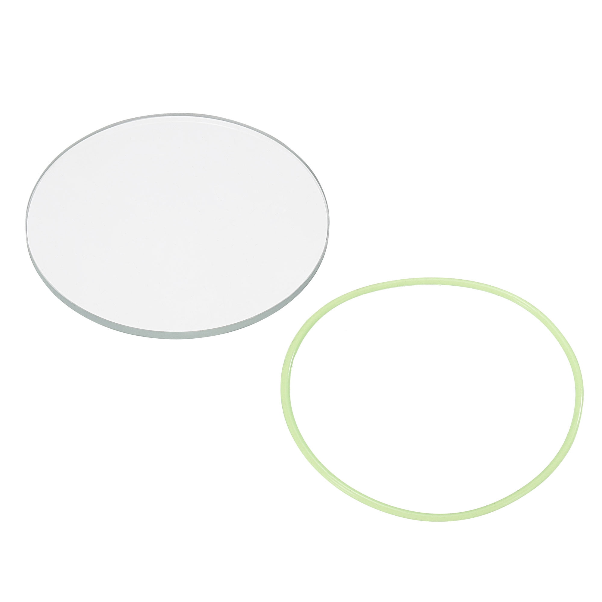 Uxcell 2" Dia Polished Edge Round LED Lens Flashlight Glass Lens with ...