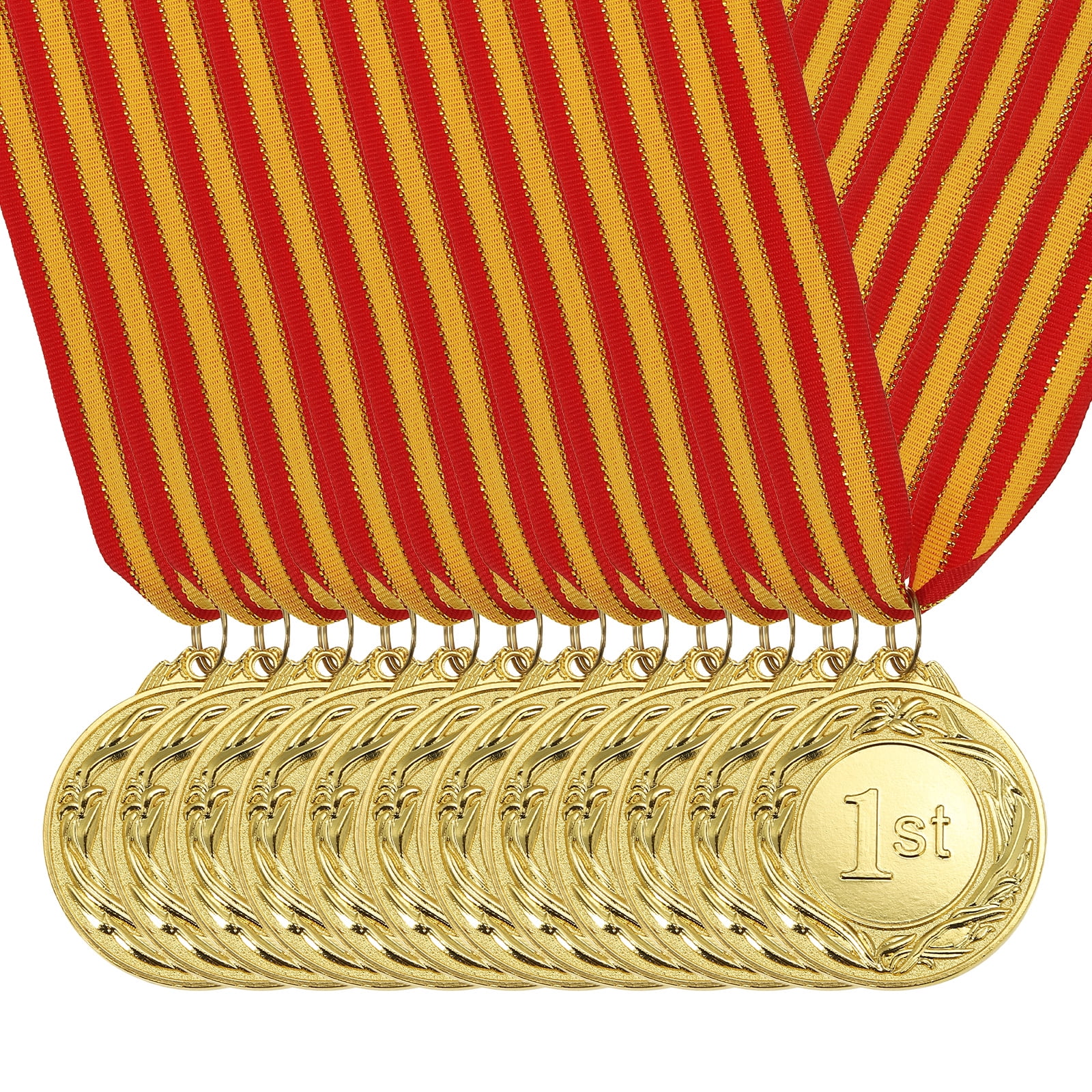 Uxcell 2" Gold Winner Award Medals 1st Prize with Neck Ribbon, 12 ...