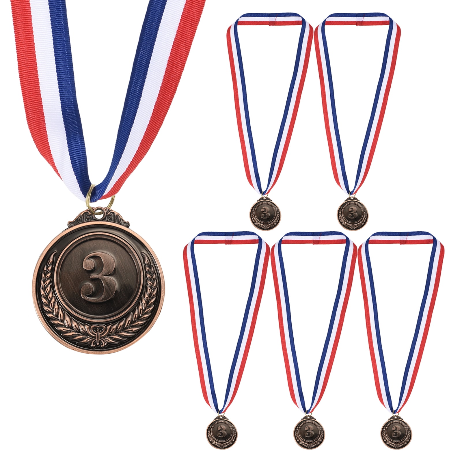 Uxcell 2 Inch Award Medals, 6 Pack Bronze Medal Winner Prizes Frosted ...