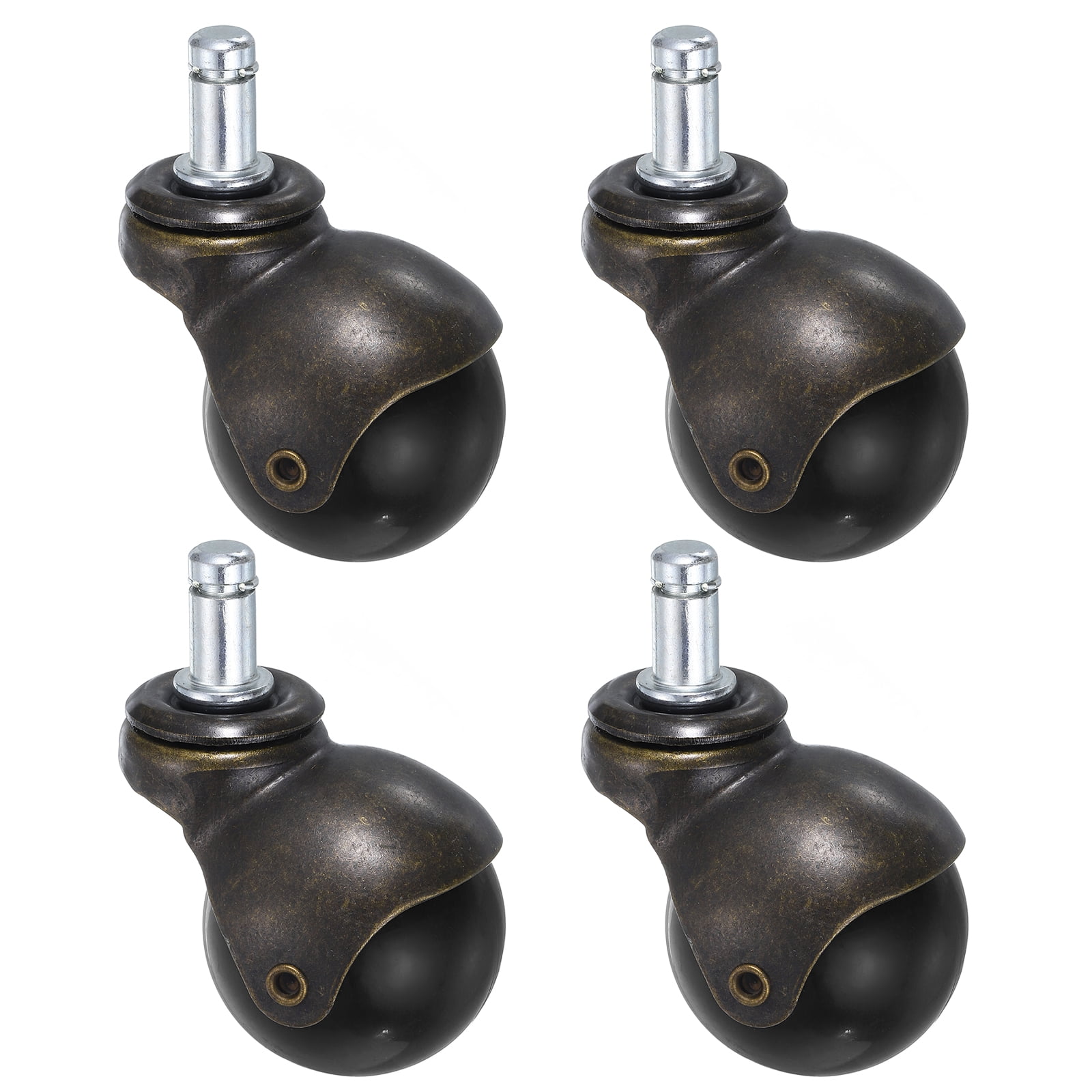 Uxcell 2 Inch Ball Caster Wheels 4 Pack Stem Caster, Bronze Tone ...