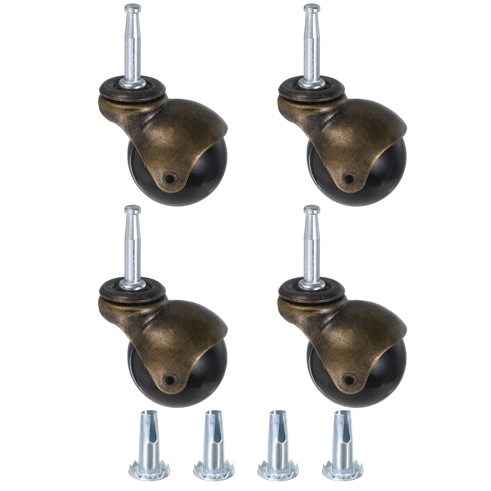 Uxcell 2 Inch Ball Caster Wheels, 4 Pack Stem Caster with Sockets ...