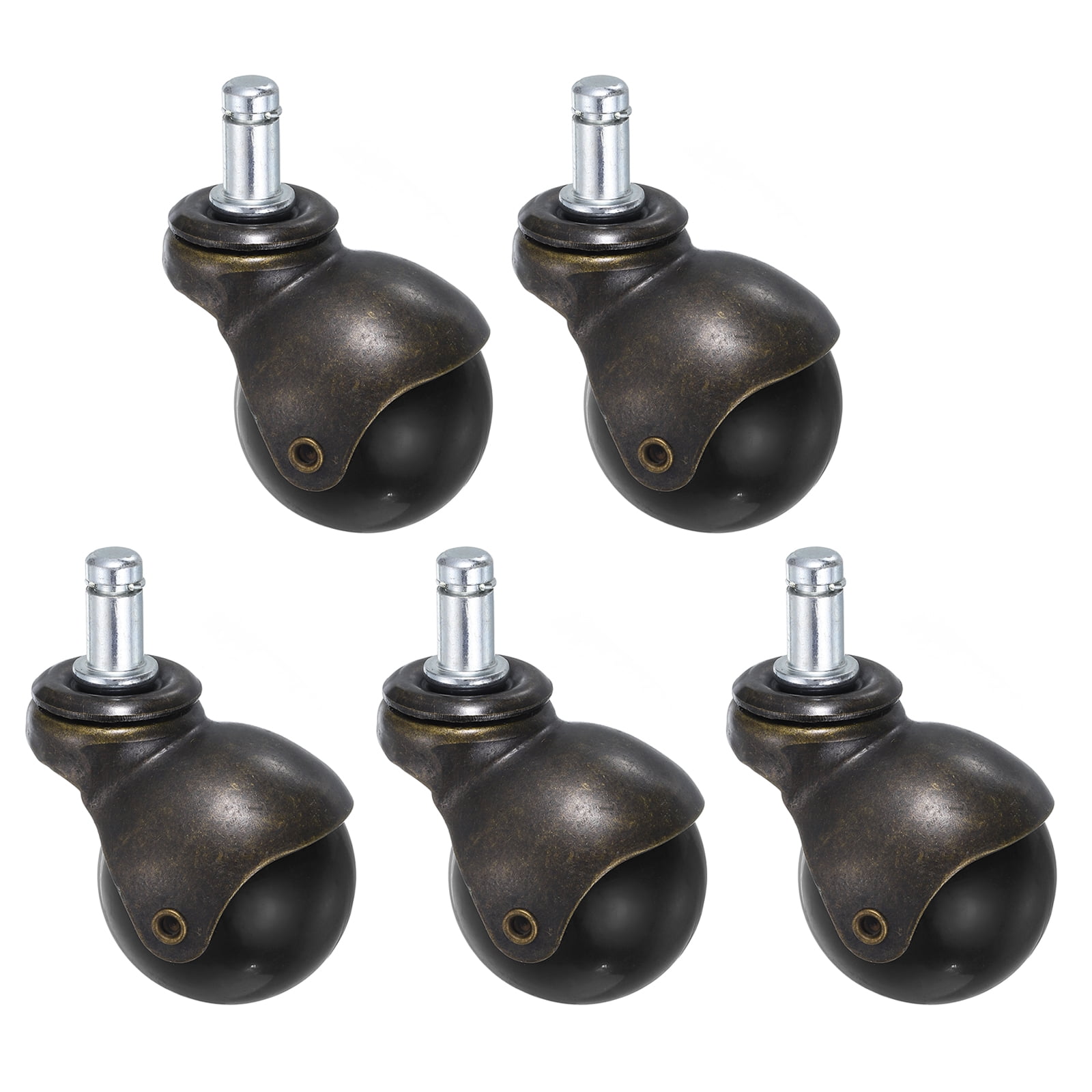 Uxcell 2 Inch Ball Caster Wheels, 5 Pack Stem Caster, Bronze Tone ...