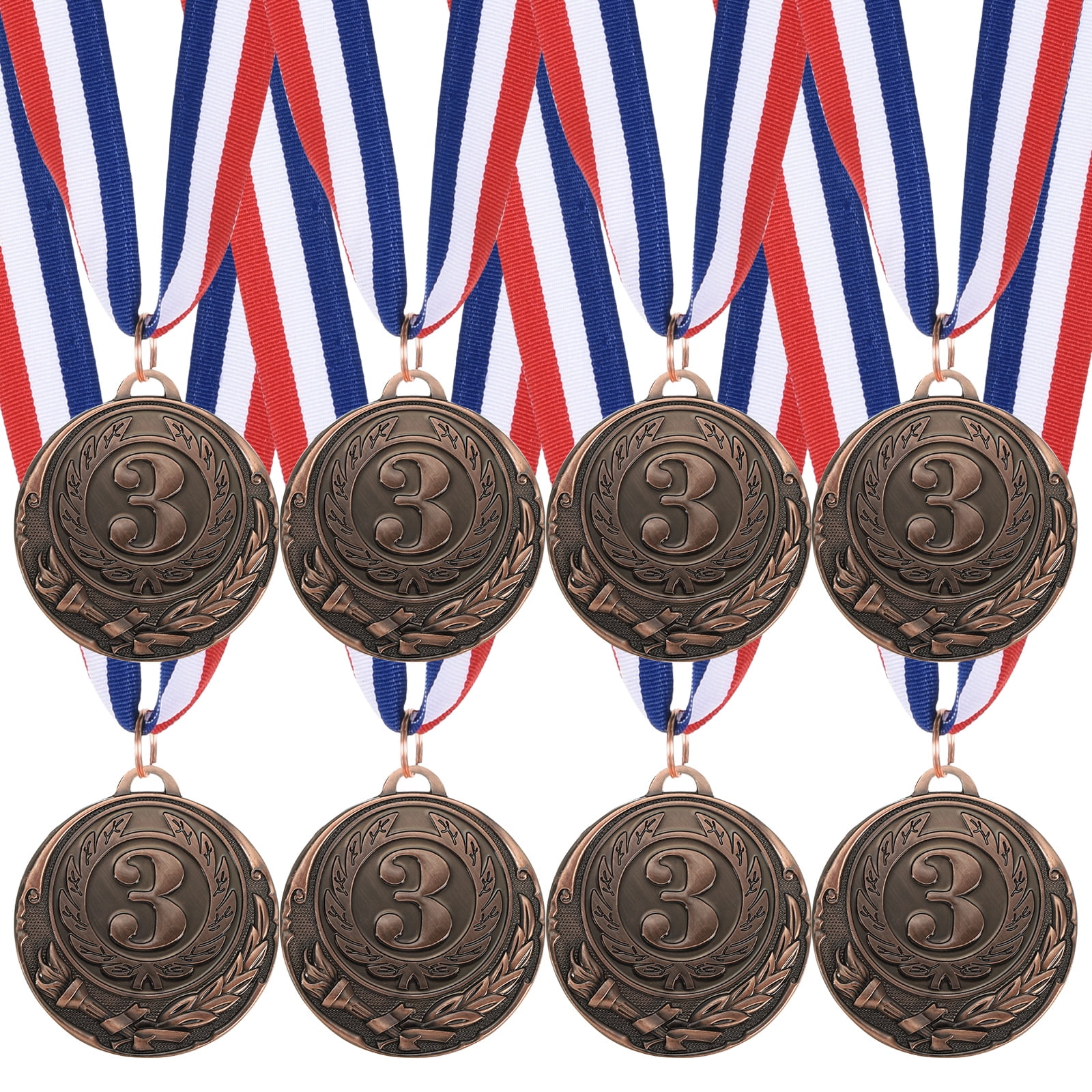Uxcell 2 Inch Bronze Award Medals Metal Winner Medals with Neck Ribbon ...