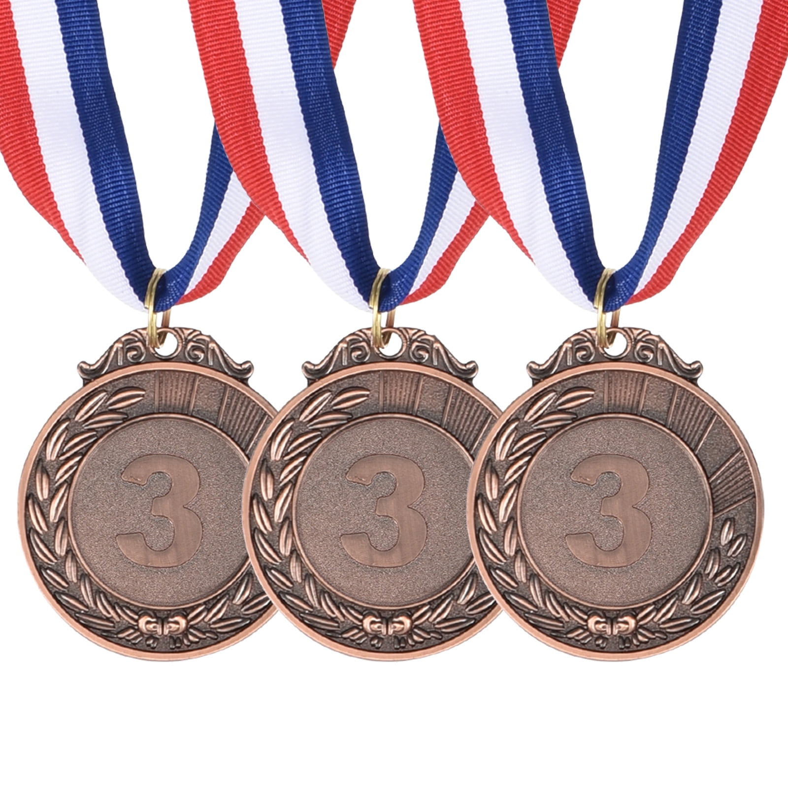 Uxcell 2 Inch Bronze Award Medals Winner 3rd Prize Style with Neck ...