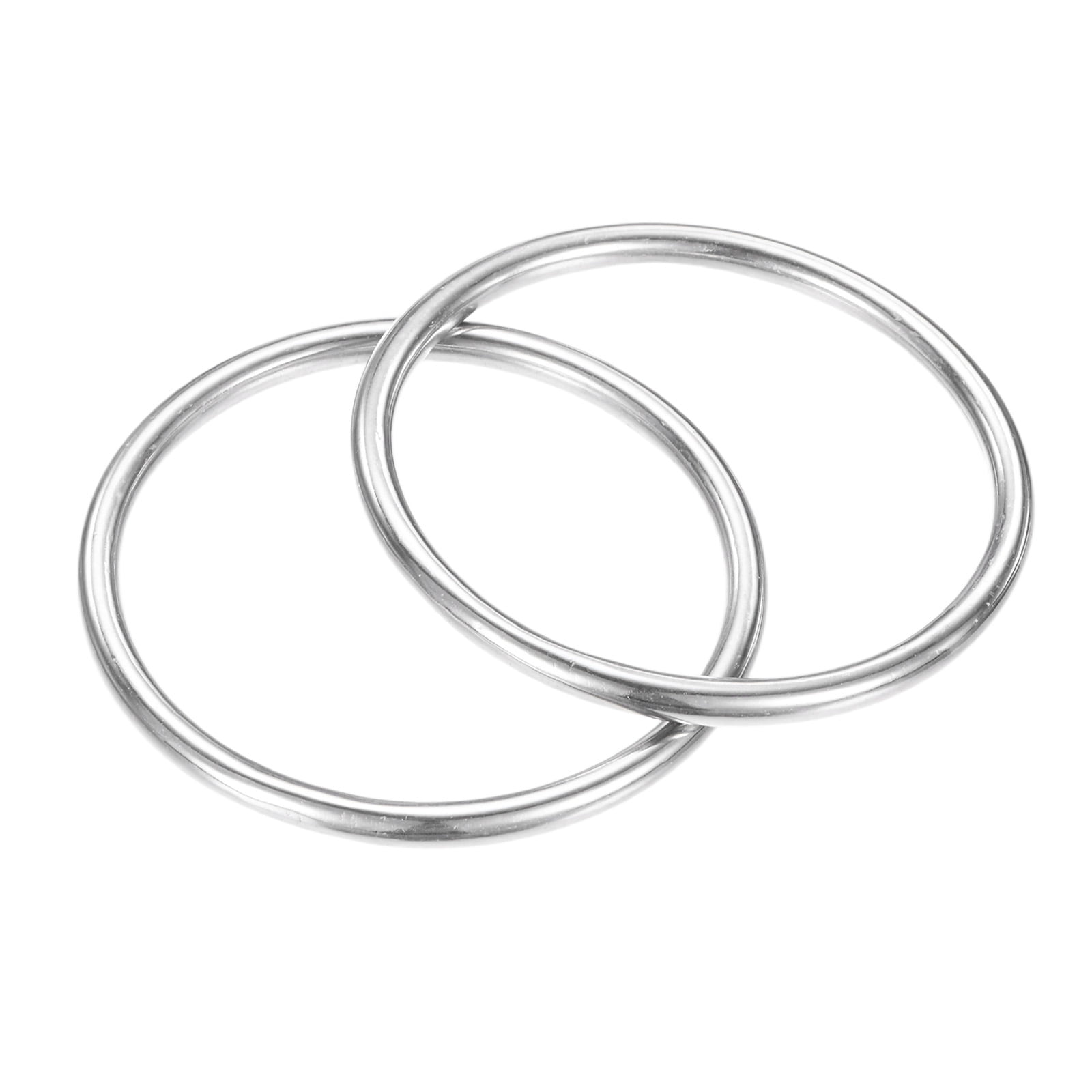 Uxcell 2 Inch Dia Metal O Rings [2Pcs] - 316 Stainless Steel 0.15 Inch ...