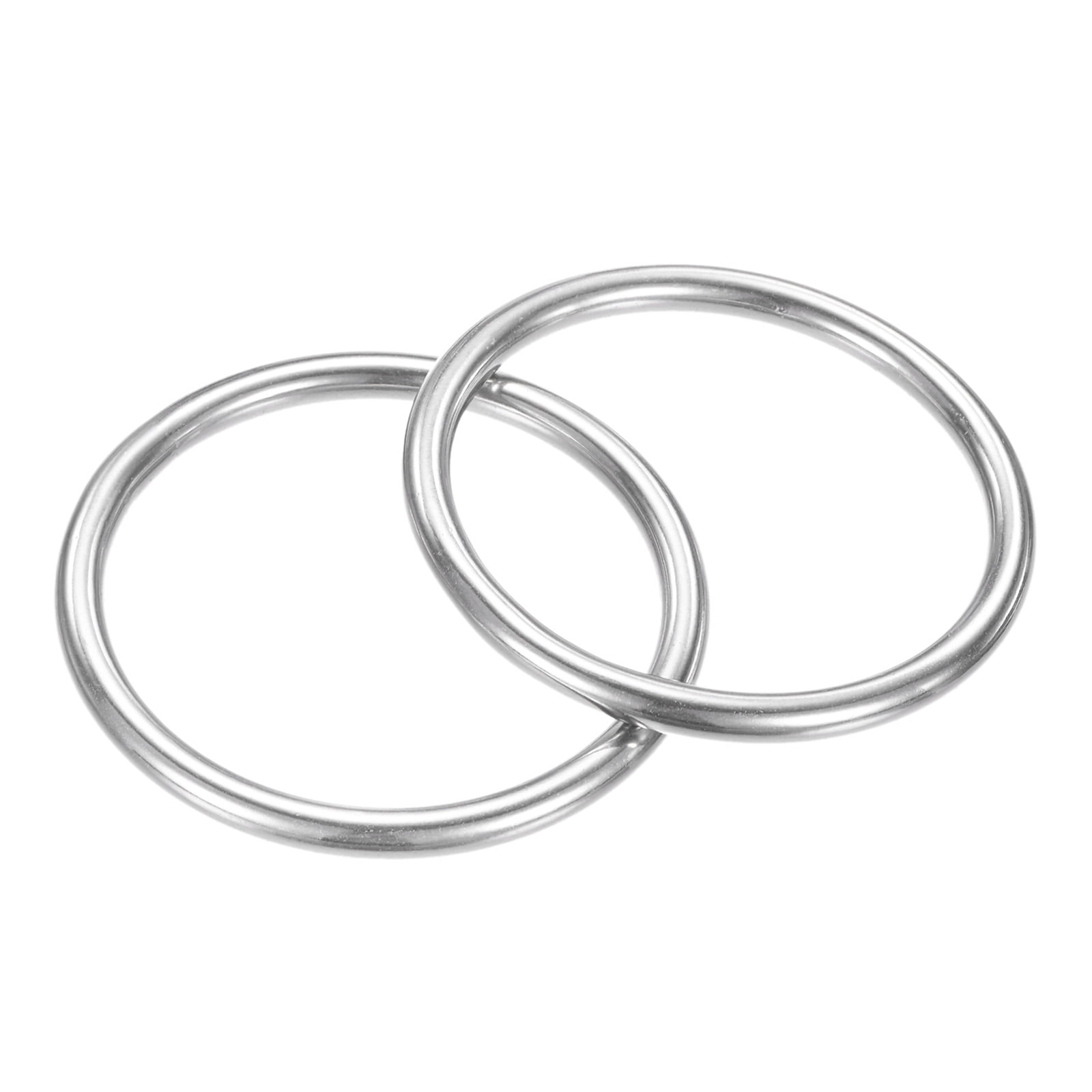 Uxcell 2 Inch Dia Metal O Rings [2Pcs] - 316 Stainless Steel 0.2 Inch ...