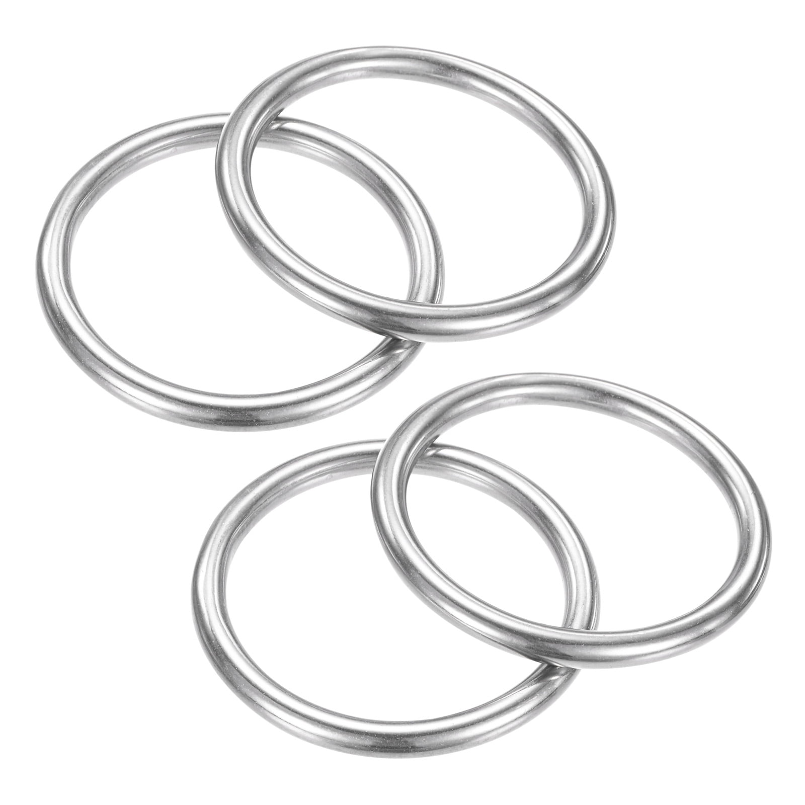 Uxcell 2 Inch Dia Metal O Rings [4Pcs] - 316 Stainless Steel 0.23 Inch ...