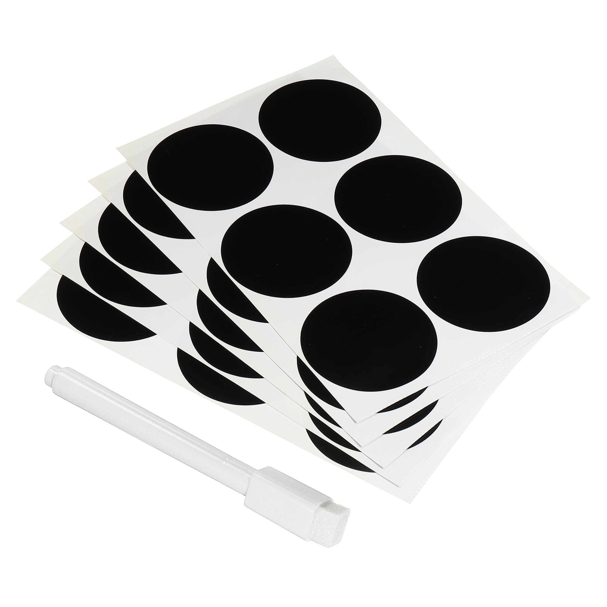 Uxcell 2 Inch Dia. Refrigerator Food Storage Sticker with Marker Pen ...