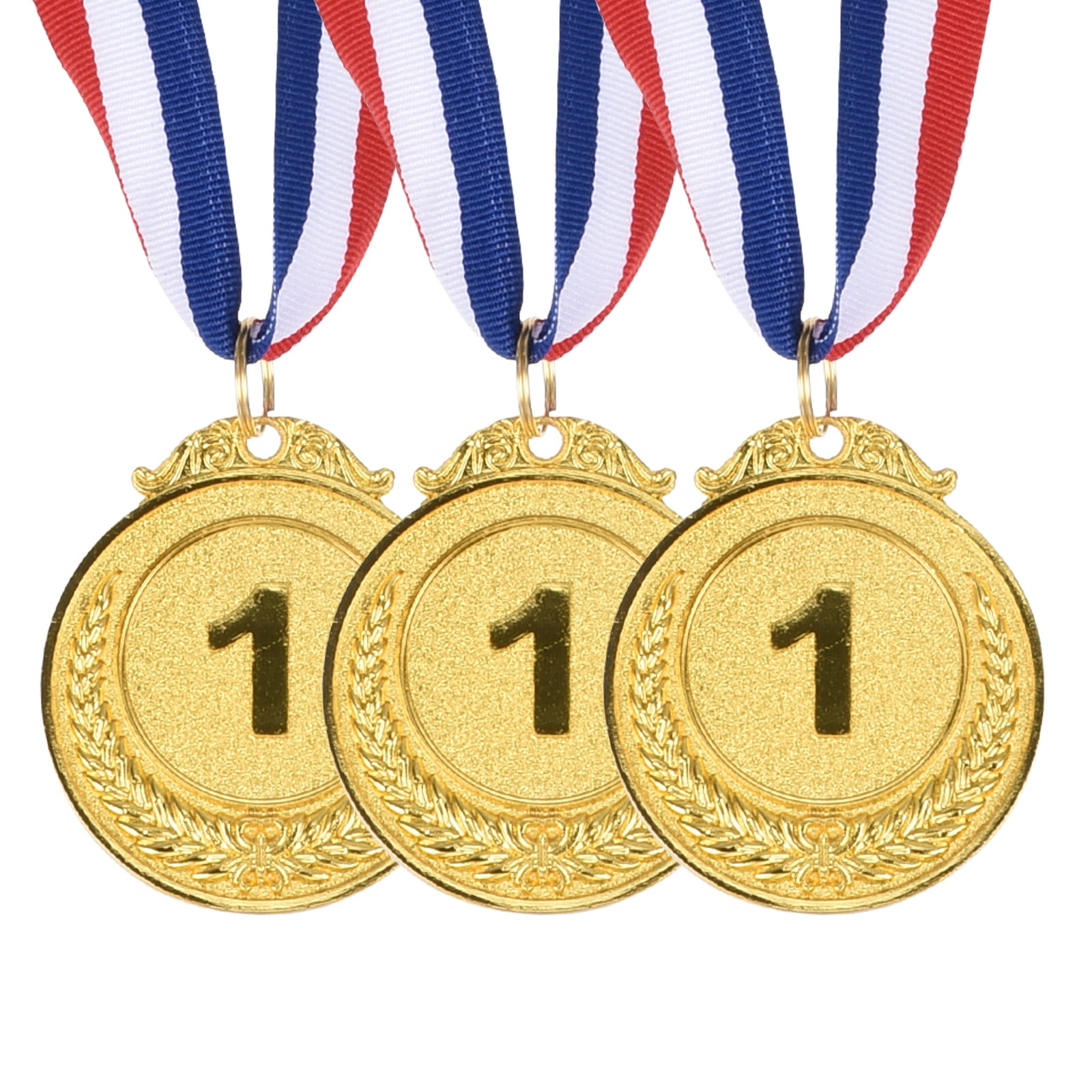 Uxcell 2 Inch Gold Award Medals Winner 1st Prize Style with Neck Ribbon ...