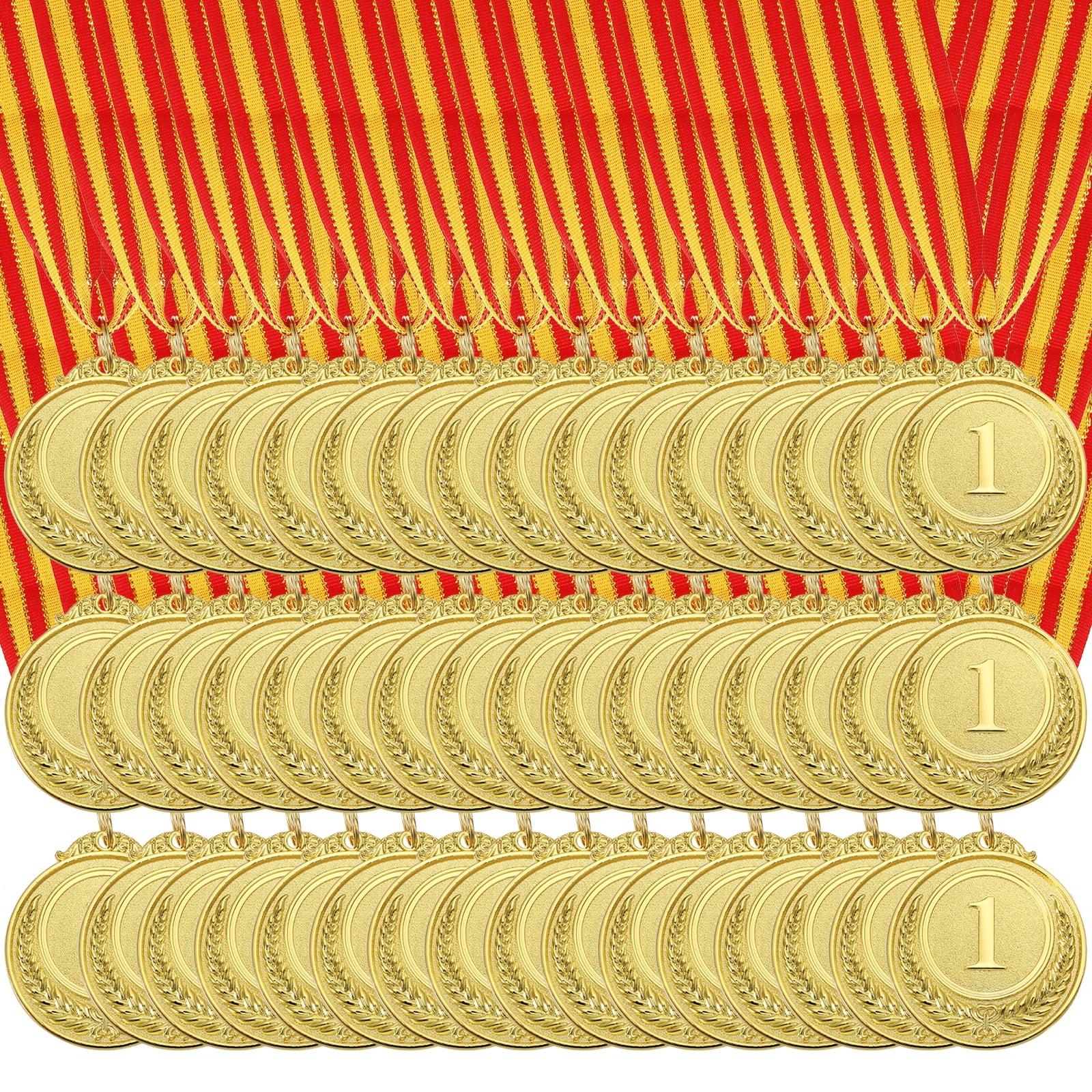 Uxcell 2 Inch Gold Prizes Award Medals Metal Winner Medals 1st Place ...